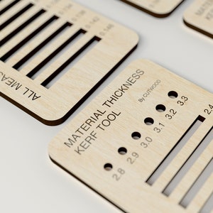 Material Thickness Test Guide Set - Kerf Tool for Laser - MM and Inches ...