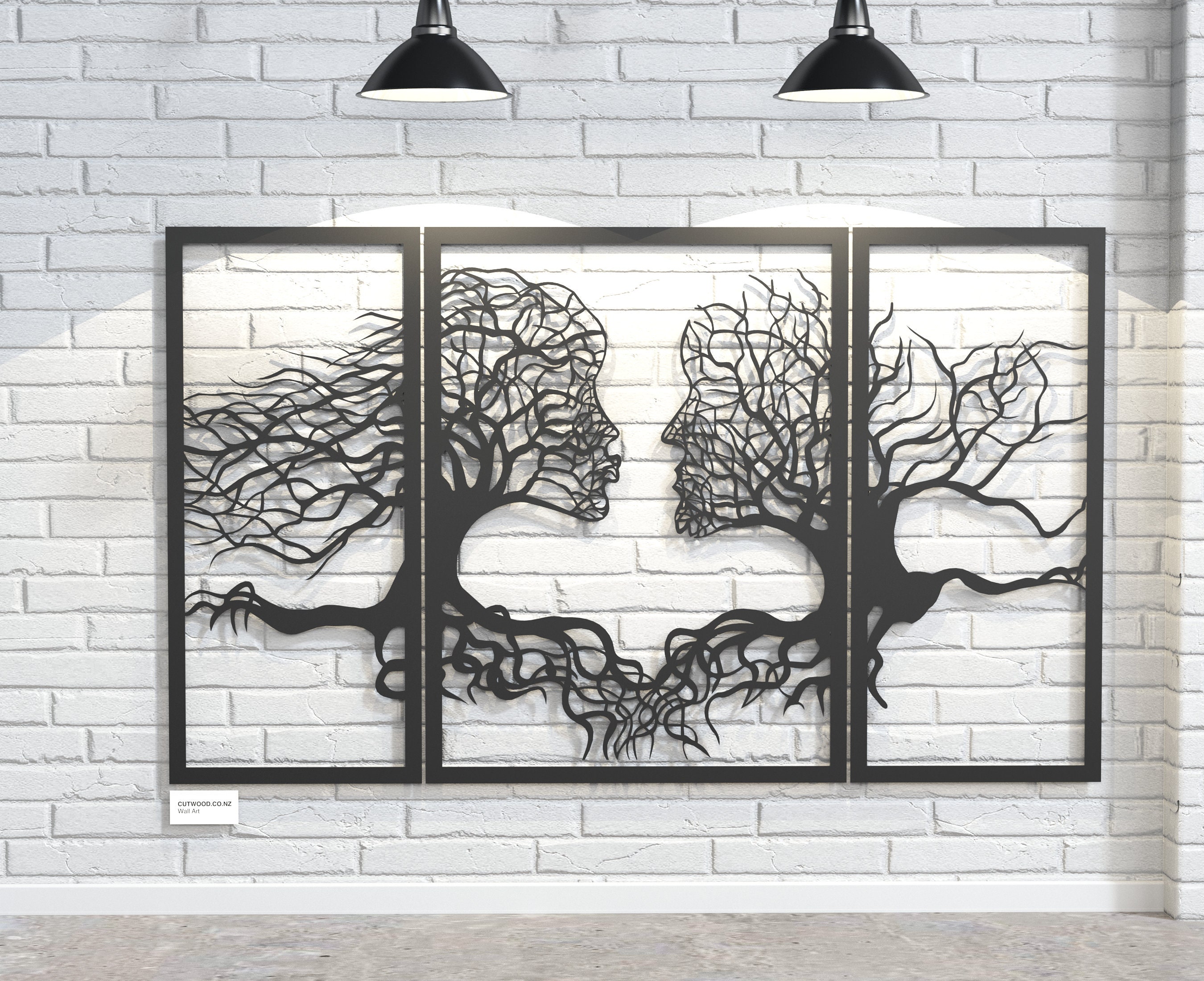 Laser Cut Tree Wall Sculpture Premium Vector | Tree Panel Wall Art