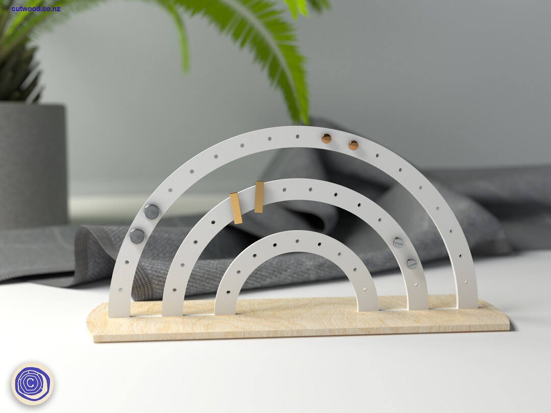Rainbow Earring Display Stand - Laser Cut Files - SVG Ai DXF - Market ...