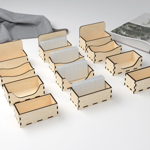 Business Card Holder Laser Cut Files 3mm 1/8 Inch 4mm - Etsy
