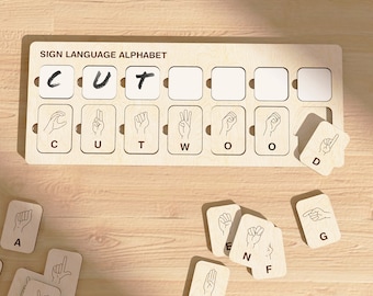 ASL Alphabet Say It Spell It Sign It Board SVG Digital Cut File - Etsy
