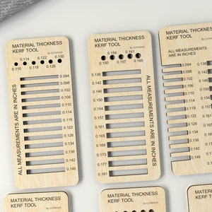 Material Thickness Test Guide Set - Kerf Tool for Laser - MM and Inches ...