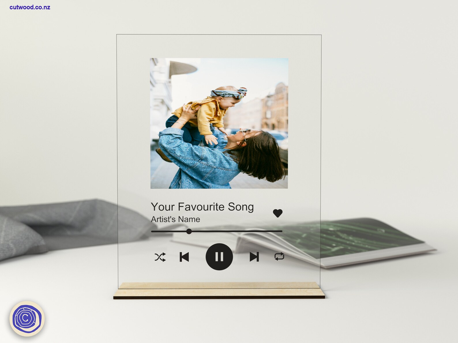 Song Plaque With Stand - Music Plaque Laser Cut File - for Acrylic ...