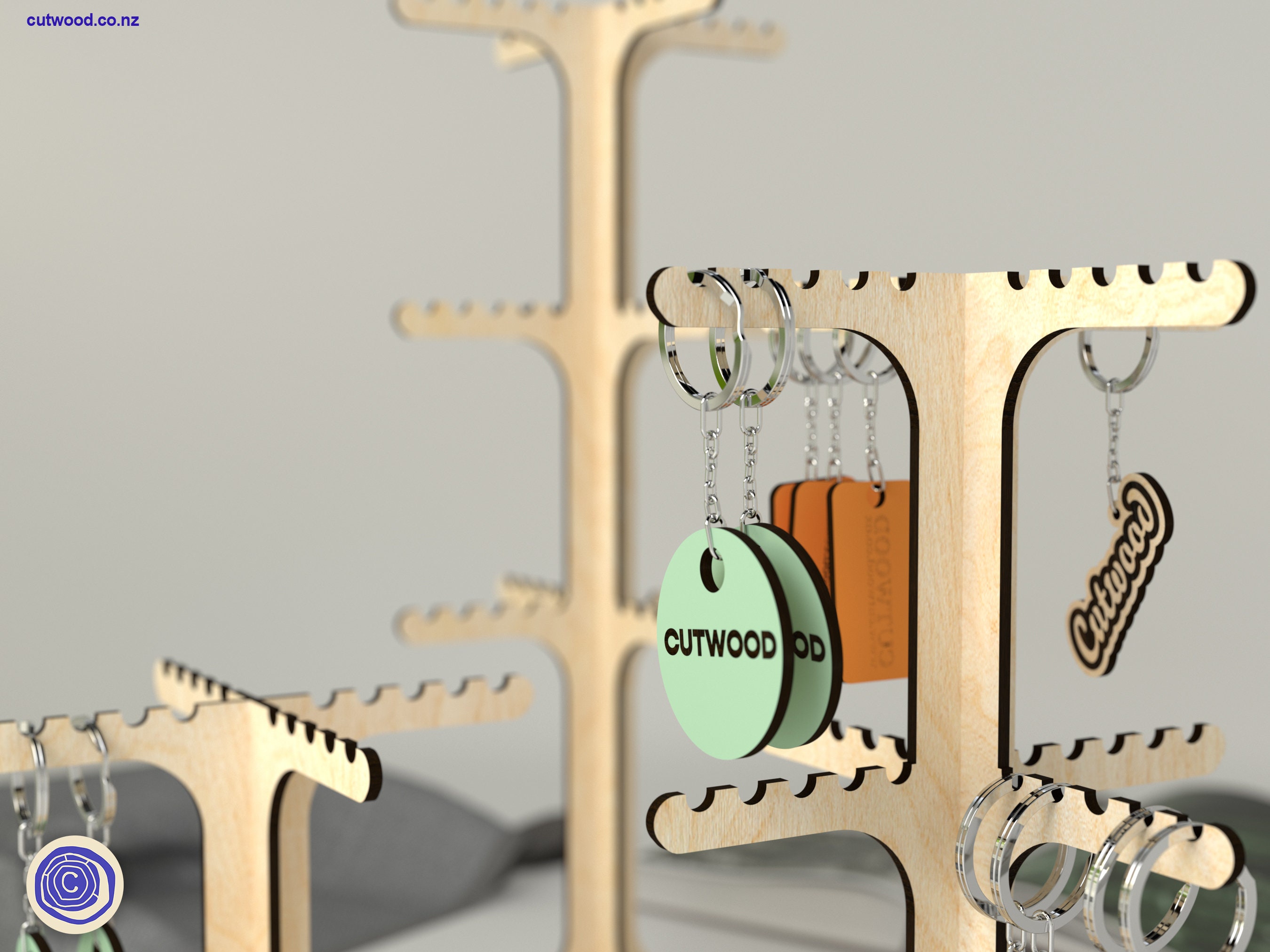 Keychain Display Stand Digital File 3 Designs Ai SVG PDF - Etsy