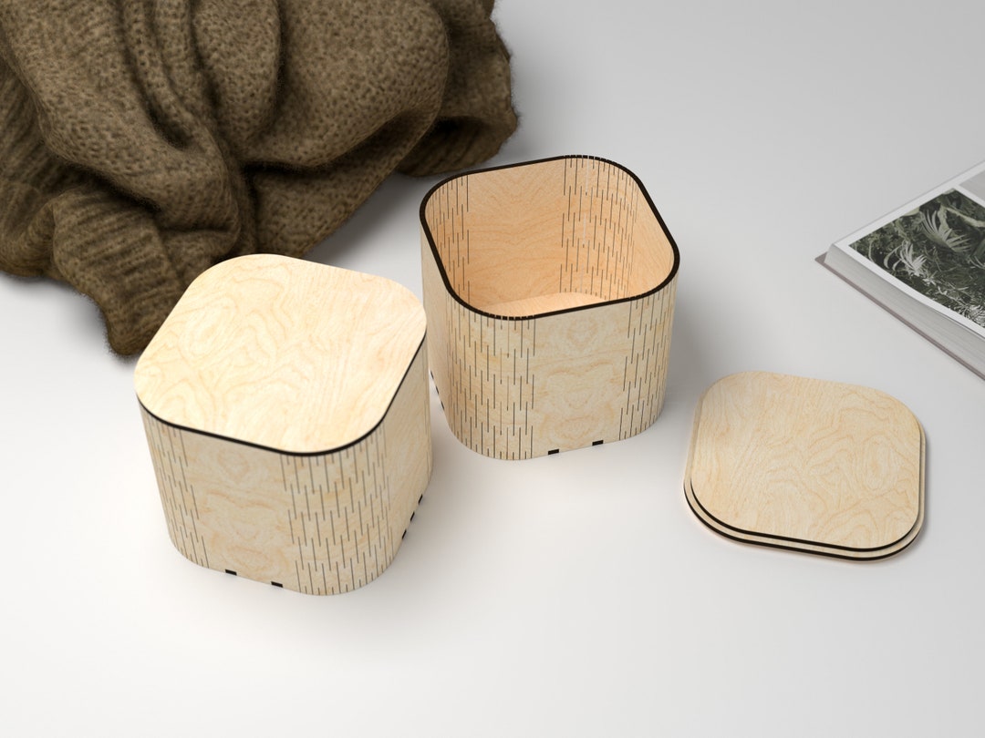 Curved Laser Cut Box - Digital File - Laser Cut - Svg, Dxf, Ai, Eps - Etsy