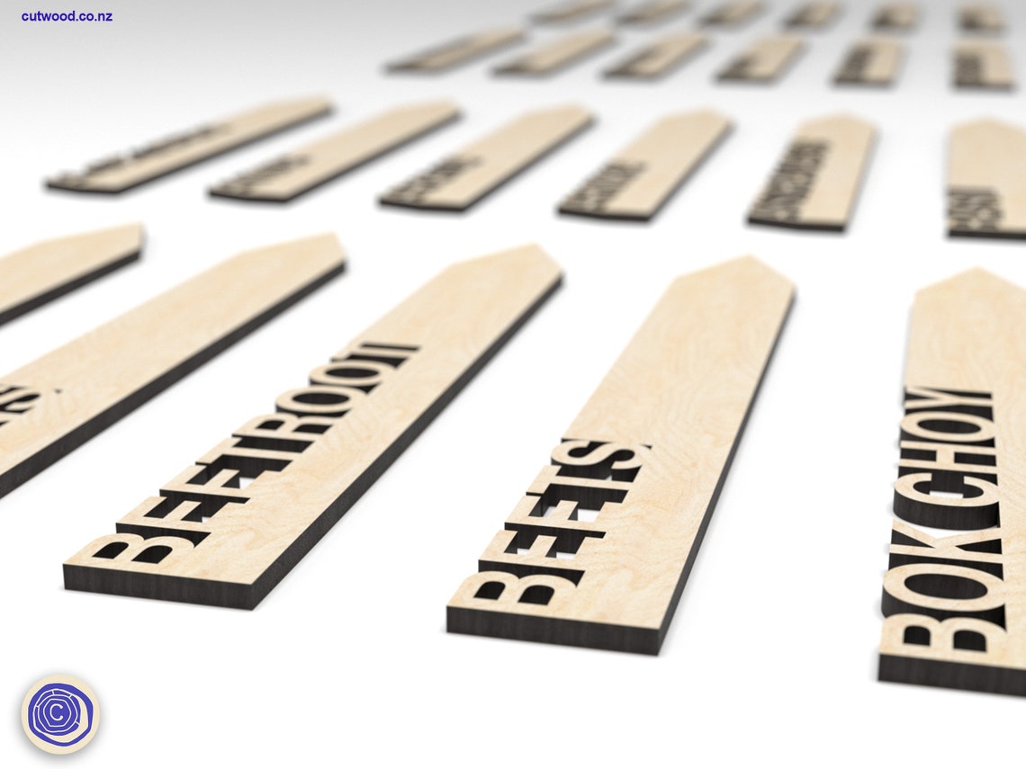 150+ Laser Cut Plant, Herbs and Vegetables Garden Stakes Label ...