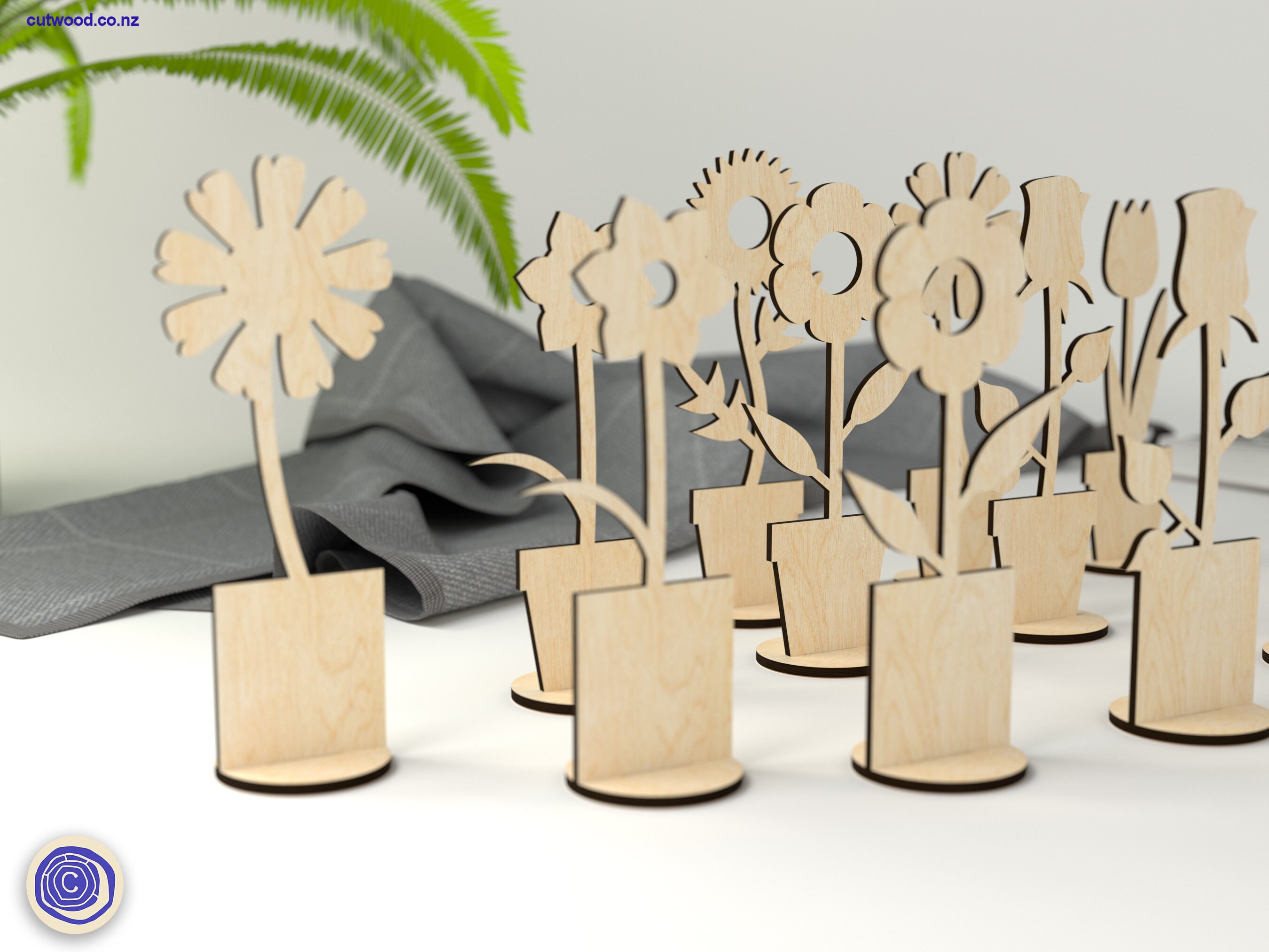 Flowers - Laser Cut Files - 12 Designs - Ai, Svg, Dxf, Eps - Glowforge ...