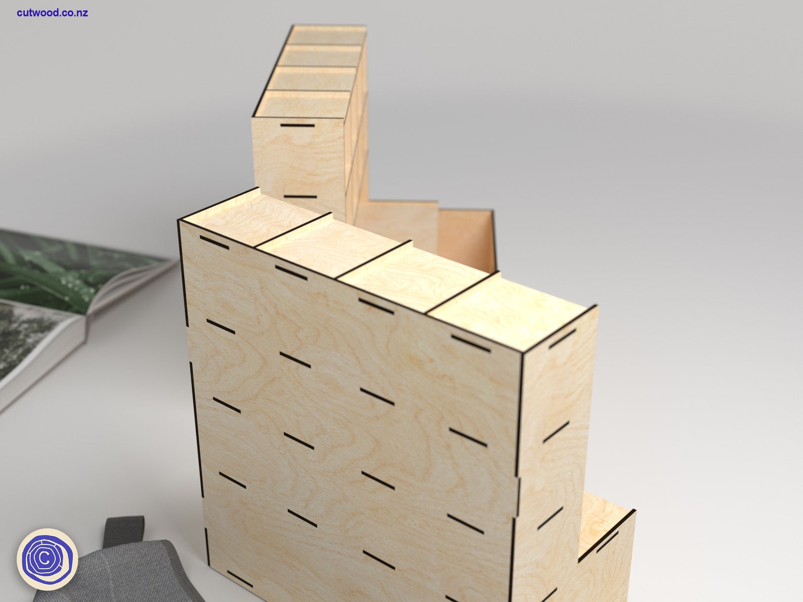 Organizer Storage Cubical Shelf - Laser Cut Files - Trinkets and ...