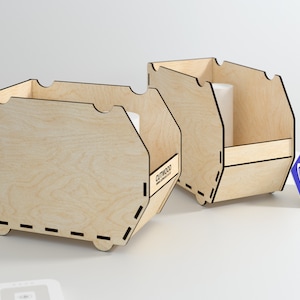 Laser Cut Stacking Storage Boxes for Glowforge, CNC, Laser Cut SVG - Etsy