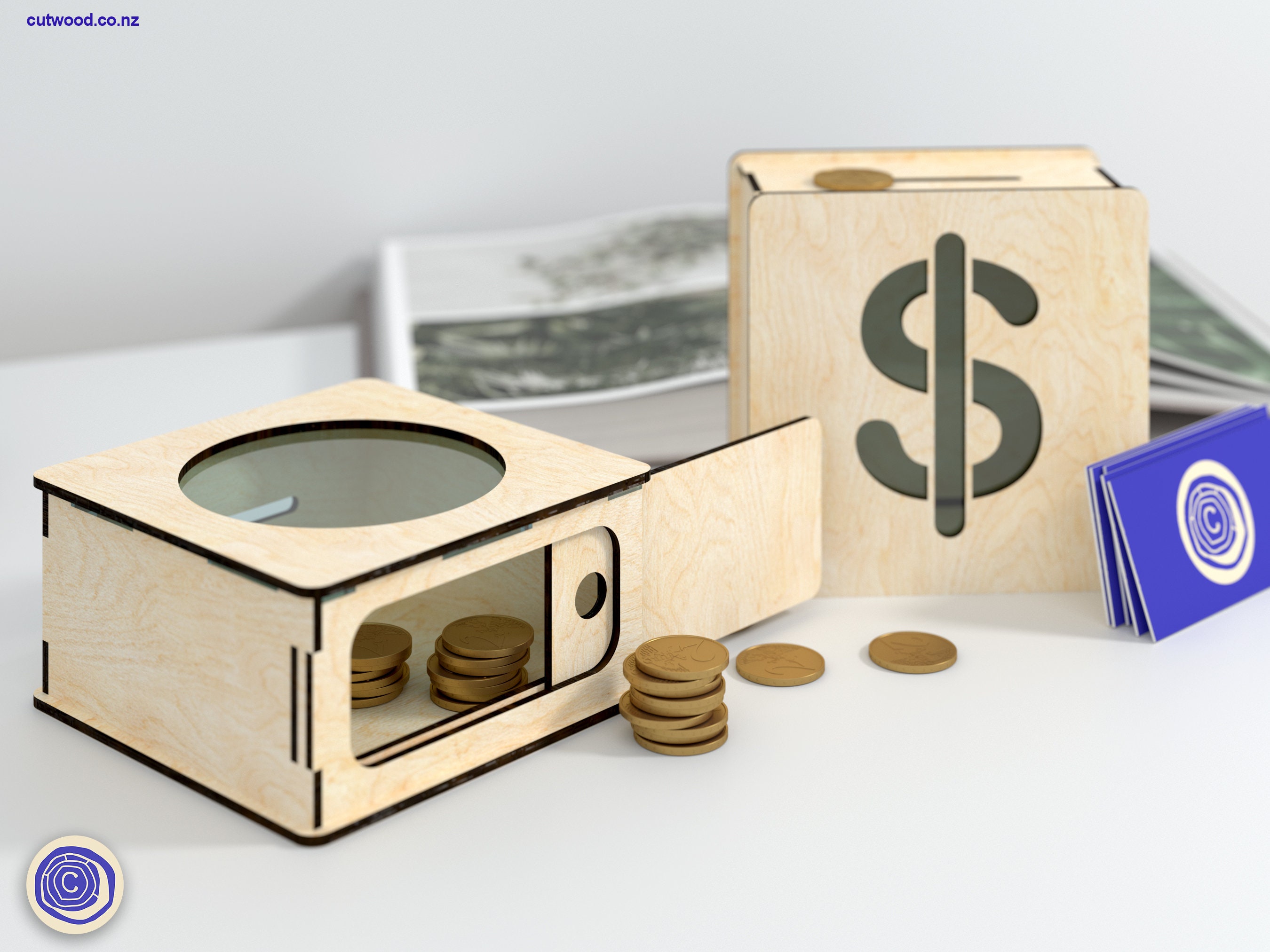 Money Bank Laser Cut Box Digital Files Laser Cut File - Etsy Australia
