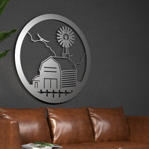 Barn and Windmill Art - Dxf and Svg Files - Laser CNC Plasma Waterjet ...