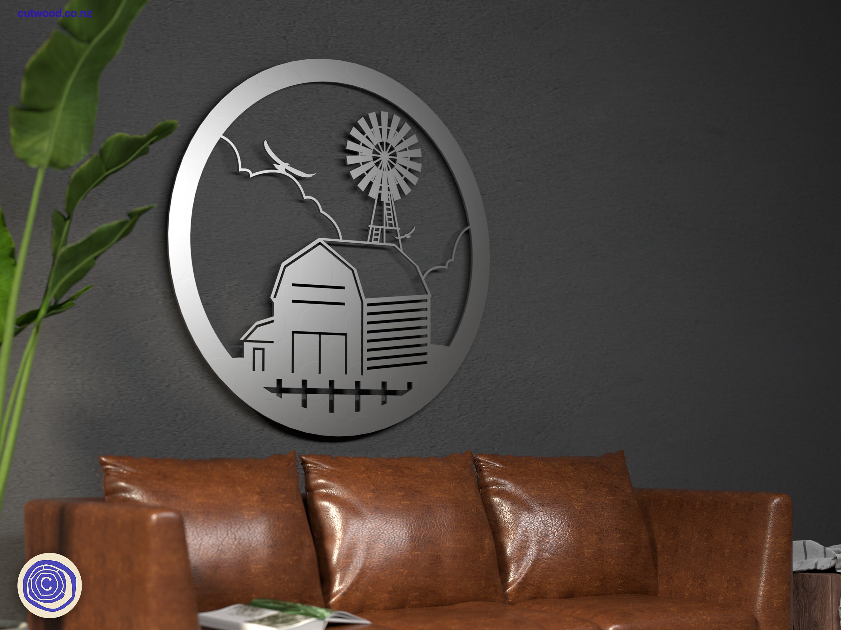 Barn and Windmill Art - Dxf and Svg Files - Laser CNC Plasma Waterjet ...