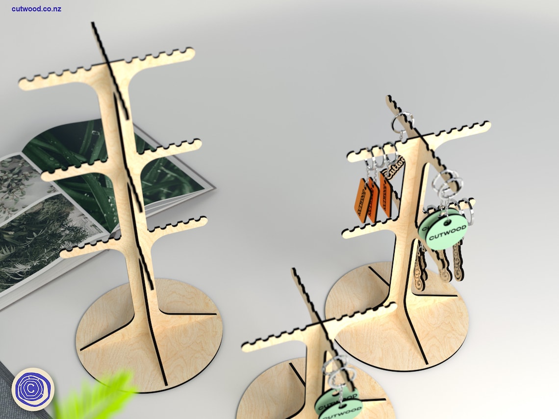 Keychain Display Stand Digital File 3 Designs Ai SVG PDF - Etsy