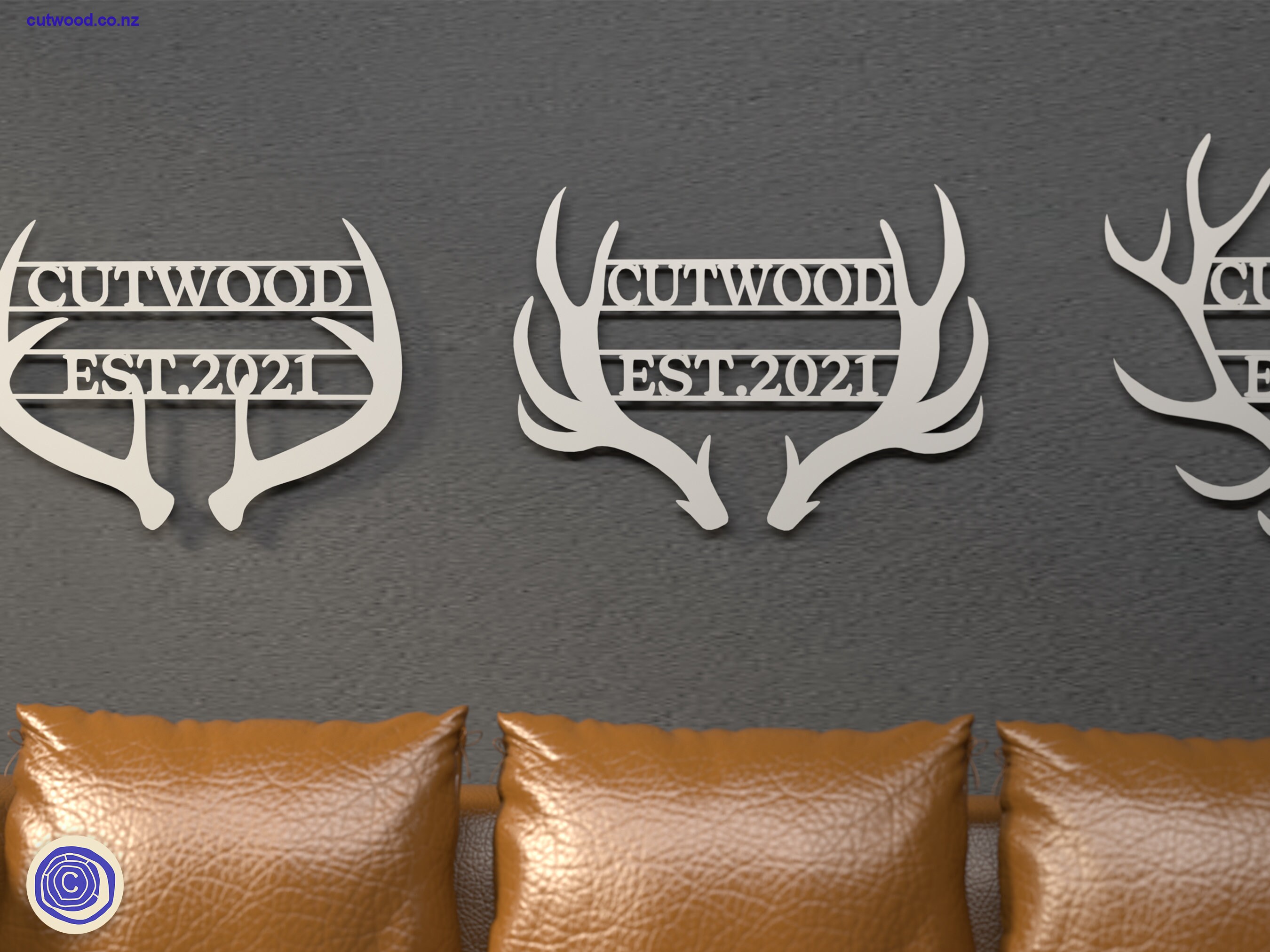 Antler Monogram SVG DXF Digital Download Metal Art - Etsy
