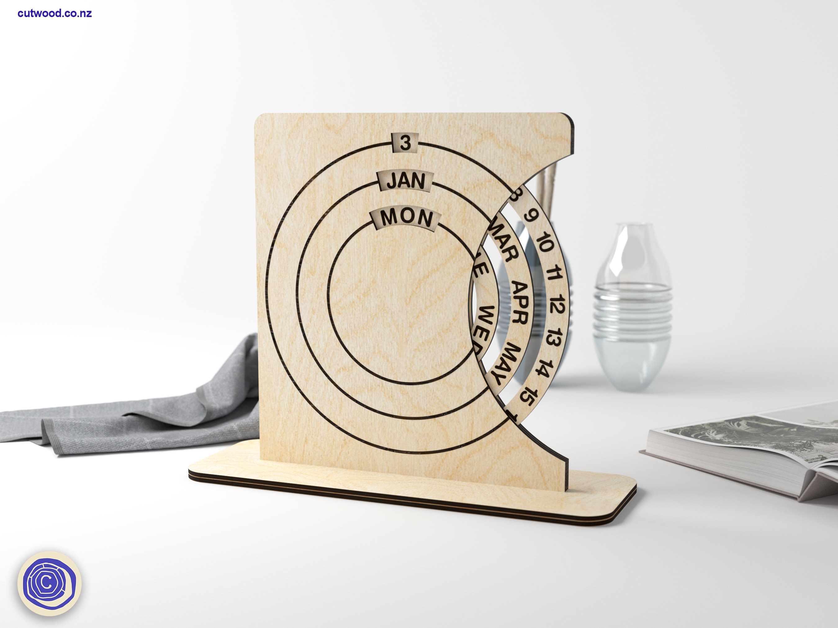 Perpetual Calendar Digital File Laser SVG Files Glowforge - Etsy