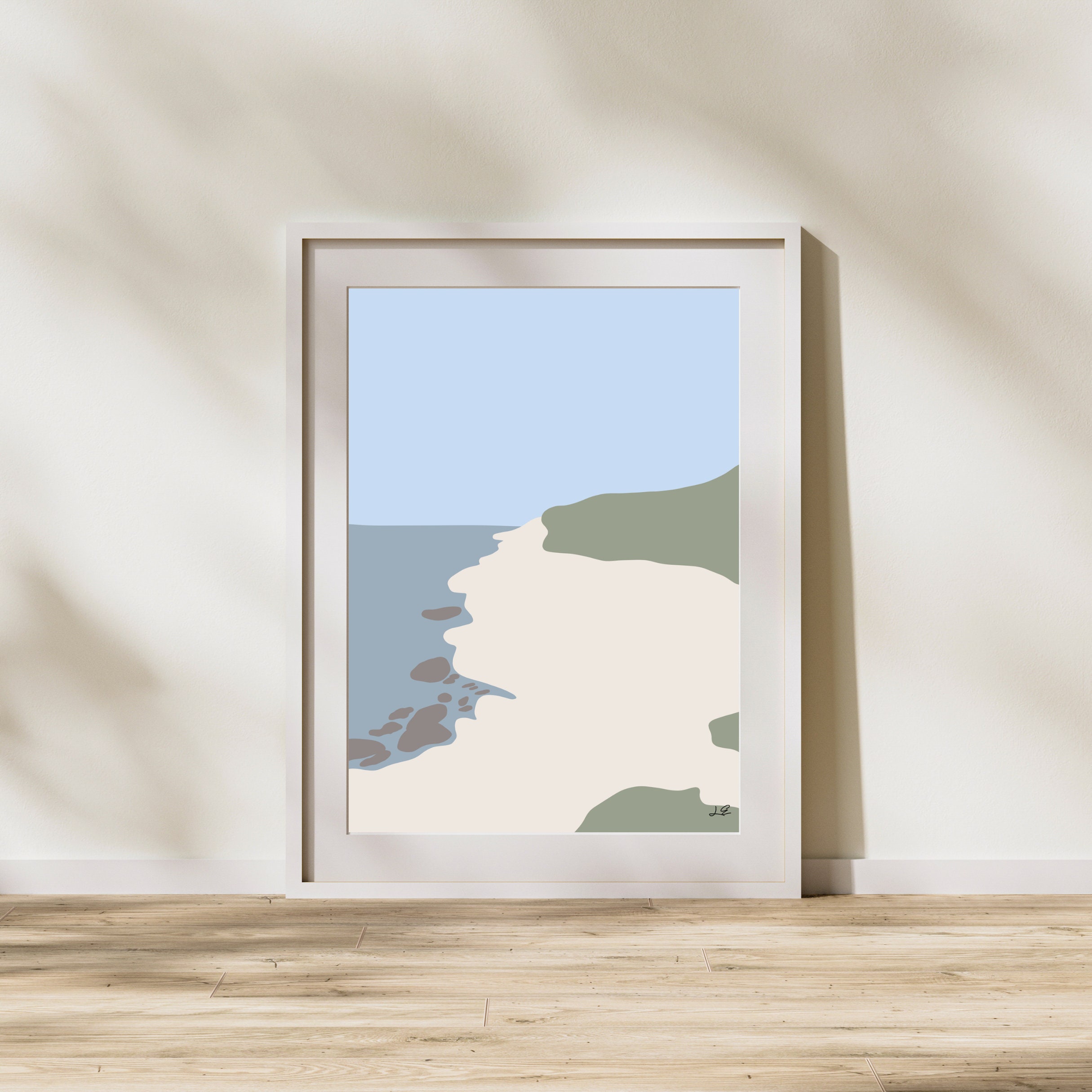 Coastal Shore Graphic Print Wall Art, Set of Three Prints, Beach Print ...