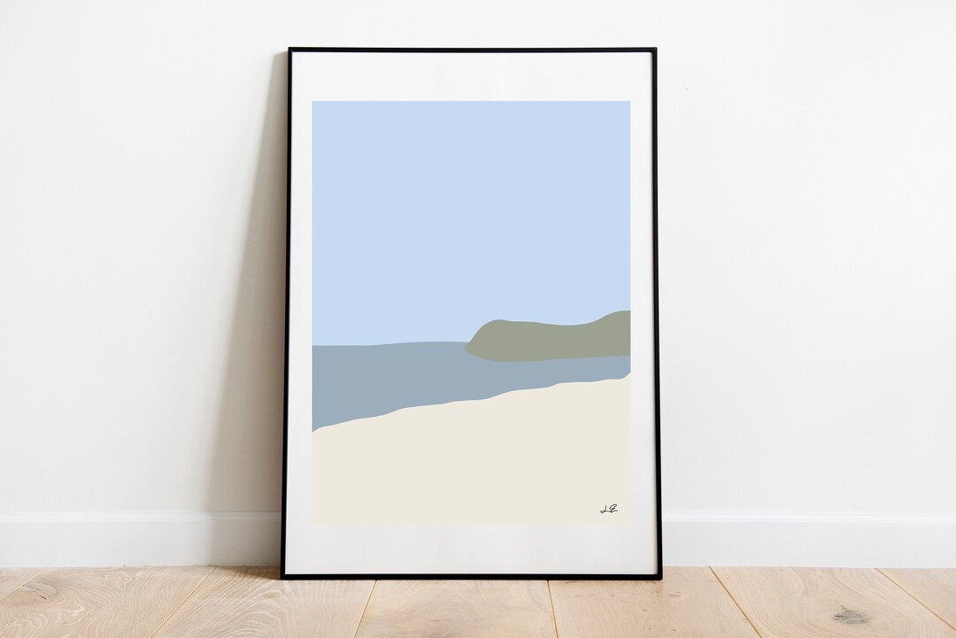 Coastal Shore Graphic Print Wall Art Set of Three Prints - Etsy