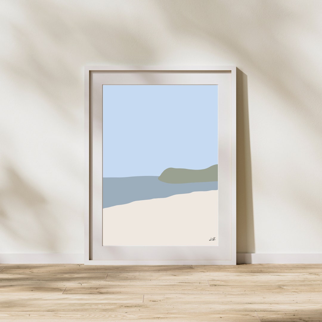 Coastal Shore Graphic Print Wall Art, Set of Three Prints, Beach Print ...