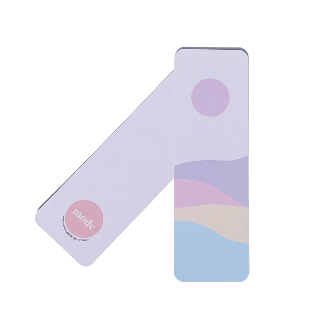 Purple Sunrise Bookmark, Patterned Bookmark, Gift for Readers, Rounded ...