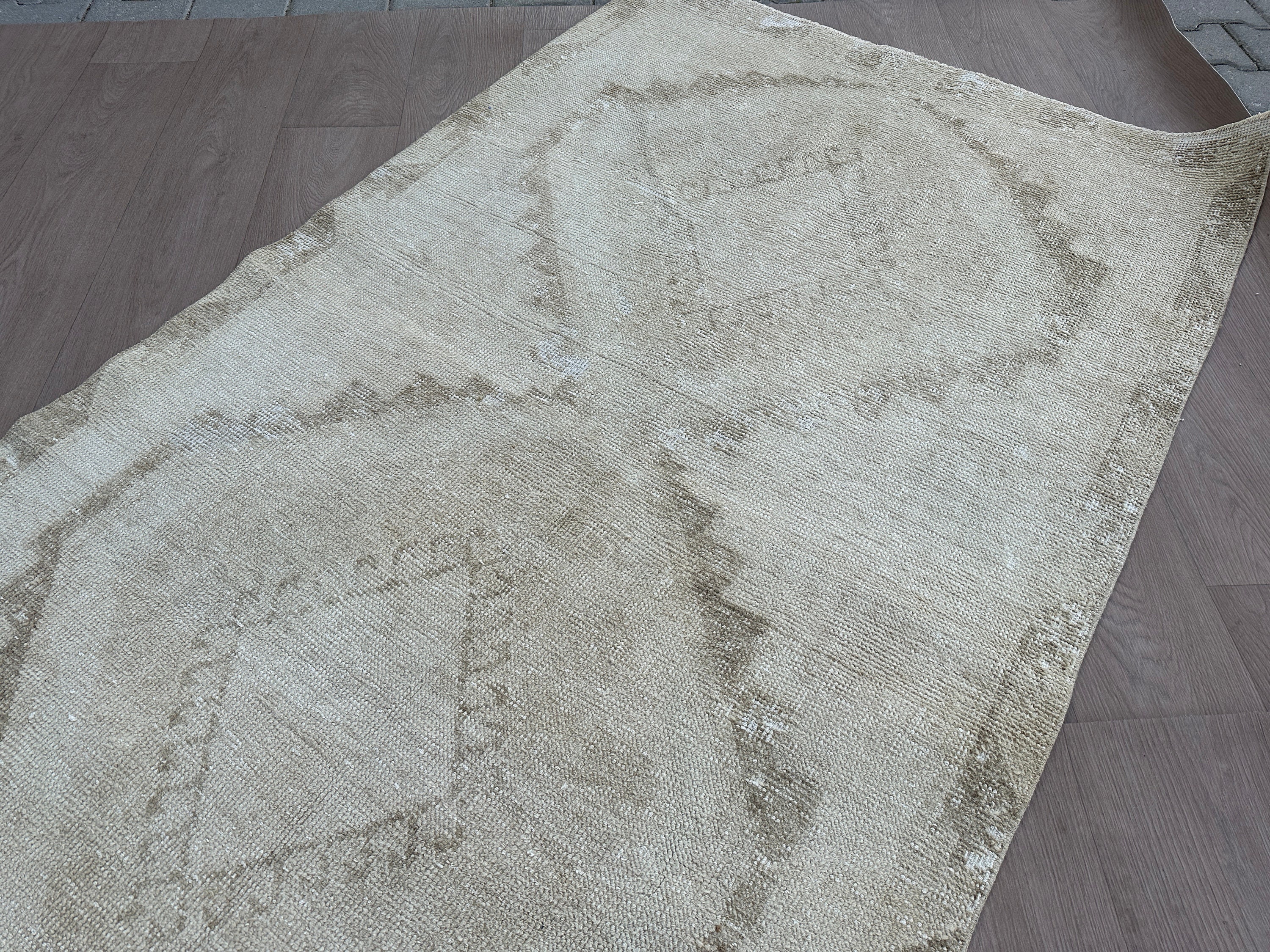 Vintage Cream Runner Rug Extra Long Runner 4x16 Feet 4'x16' Ft Oushak ...