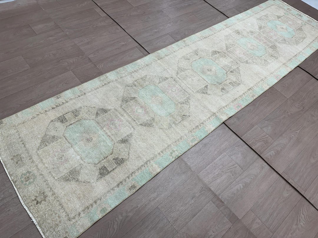 Vintage Cream Runner Rug Extra Long Runner 3x13 Feet - 3'x13' Ft Oushak ...