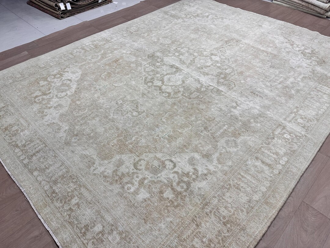 9.51x12.24 Feet Vintage Oversize Area Rug for Kitchen and Living Room ...
