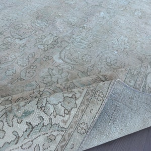 Oversize Neutral Rug / 10x12 Ft Area Rug / Cream Vintage Area Rug ...