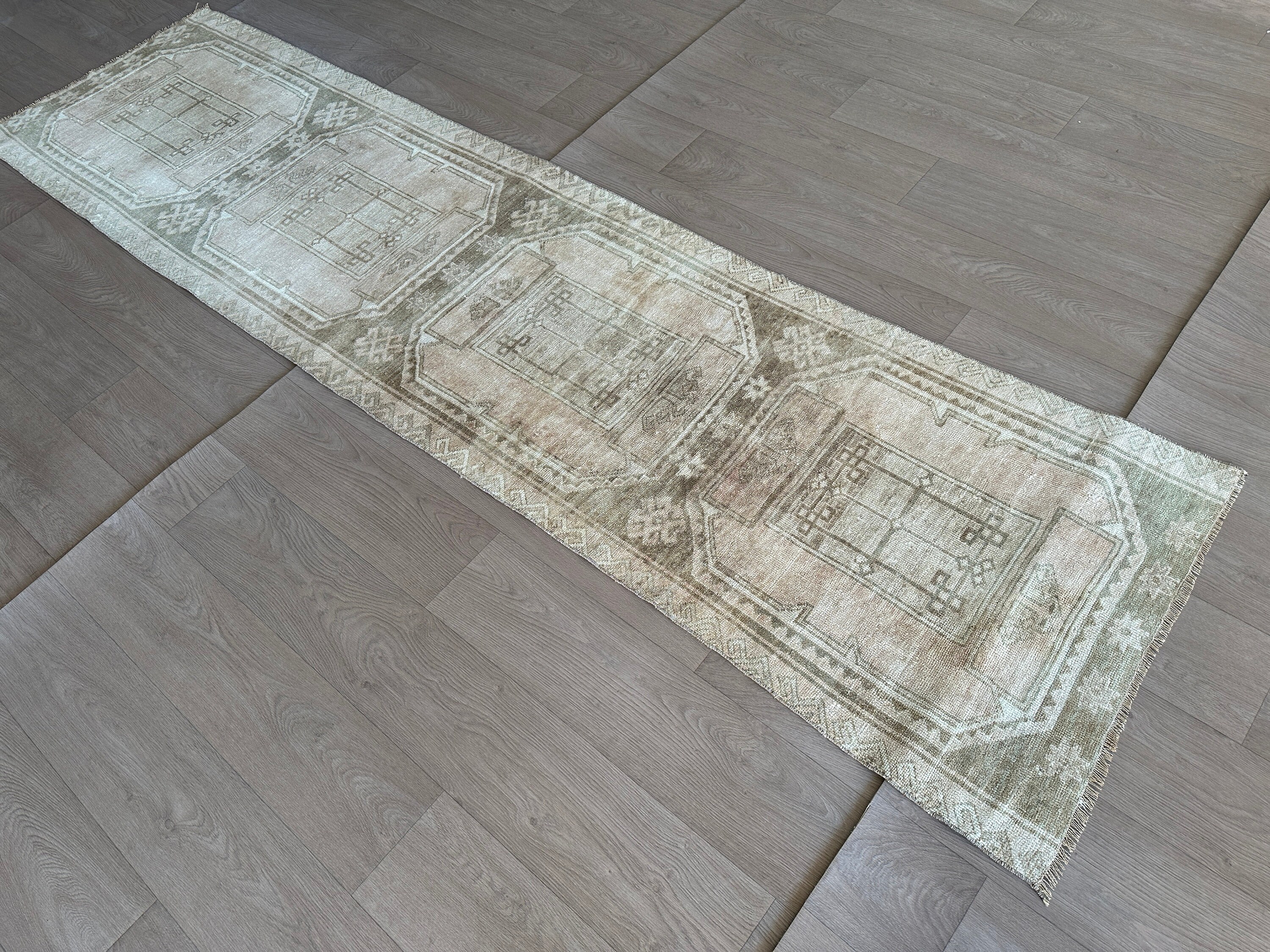 Handmade Cream Runner Rug for Entryway 2.75x10.75 Feet 3'x11' Ft Hand ...