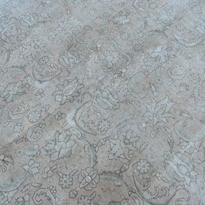 Oversize Neutral Rug / 10x12 Ft Area Rug / Cream Vintage Area Rug ...