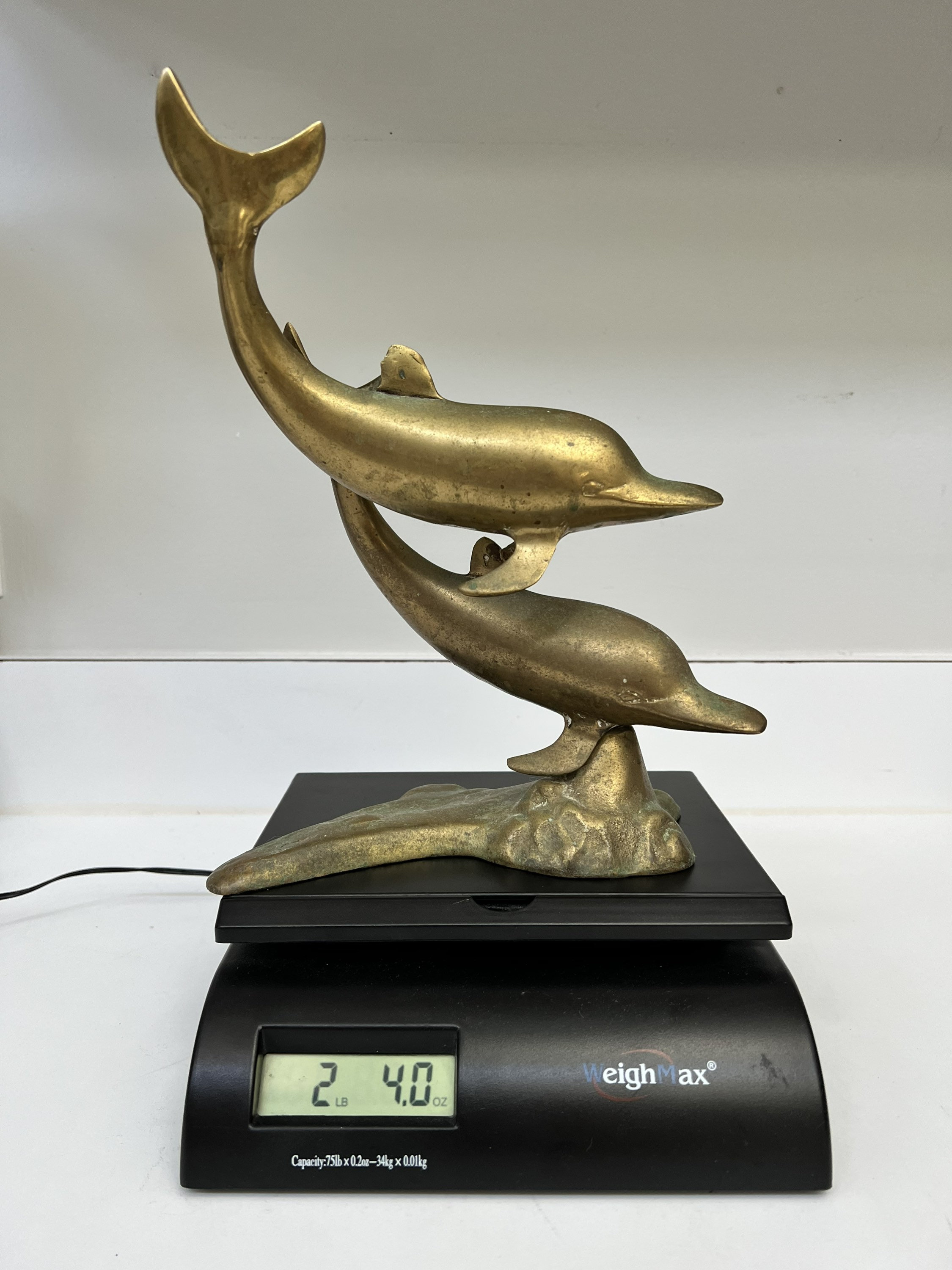 Large Brass Dolphin Sculpture - Etsy