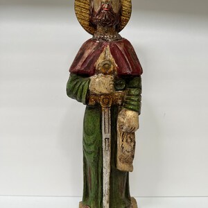 Vintage Carved Wood Sant Yago Sculpture - Etsy