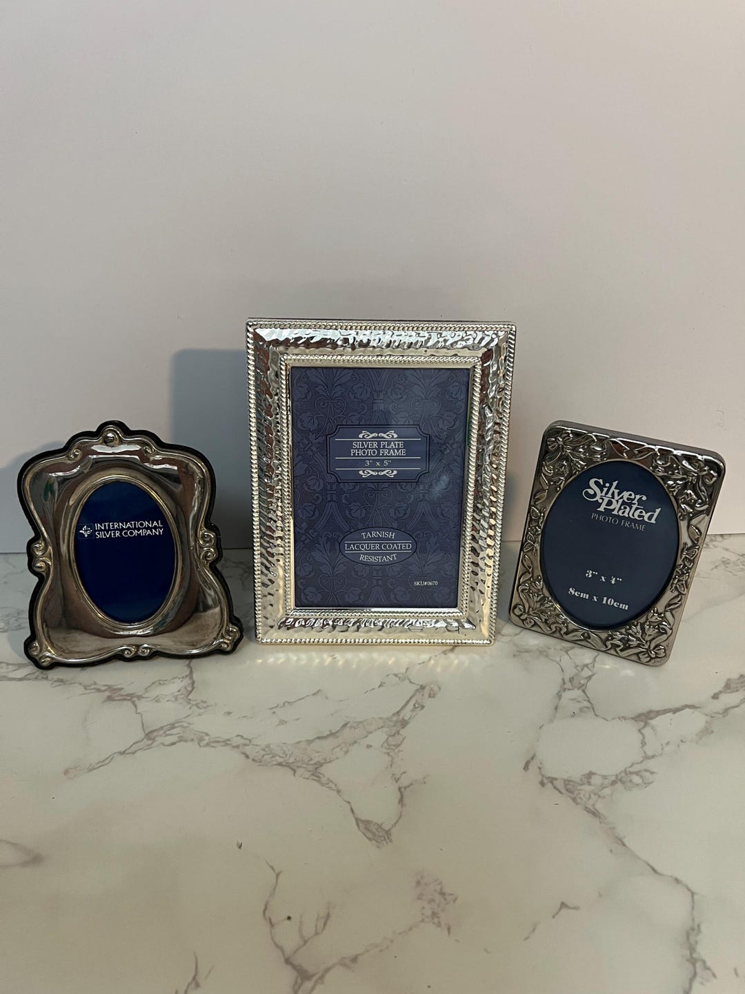 Vintage Silver Plate Small Photo Frames Lot of Three - Etsy