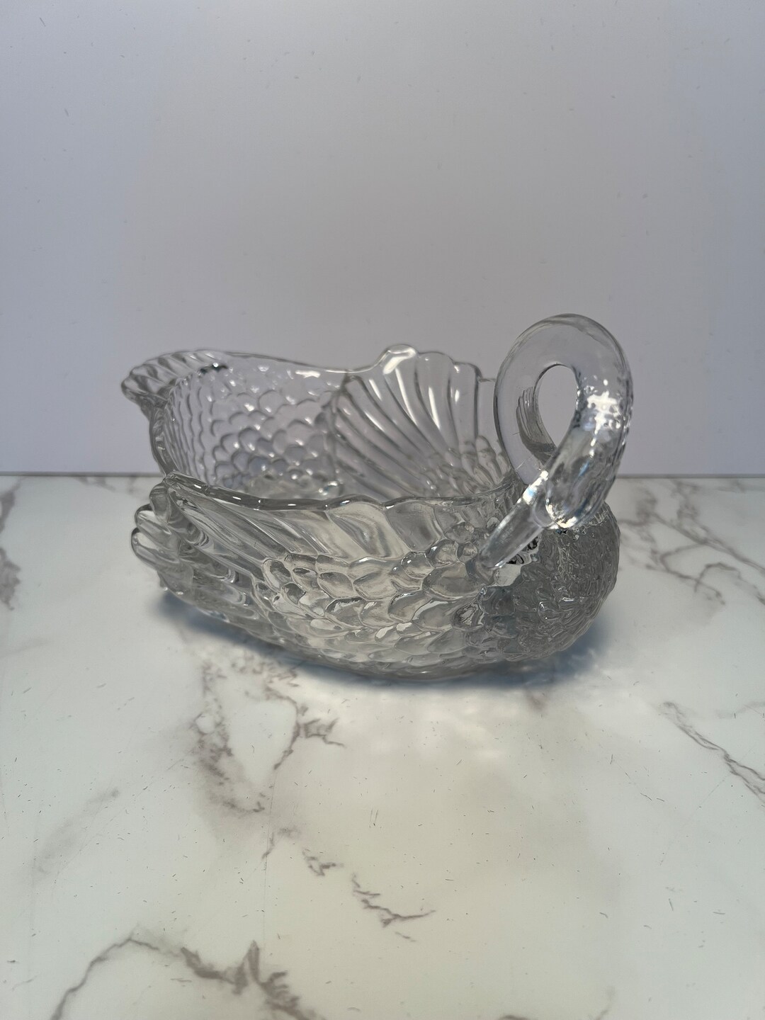 Vintage Glass Swan Bowl/dish - Etsy