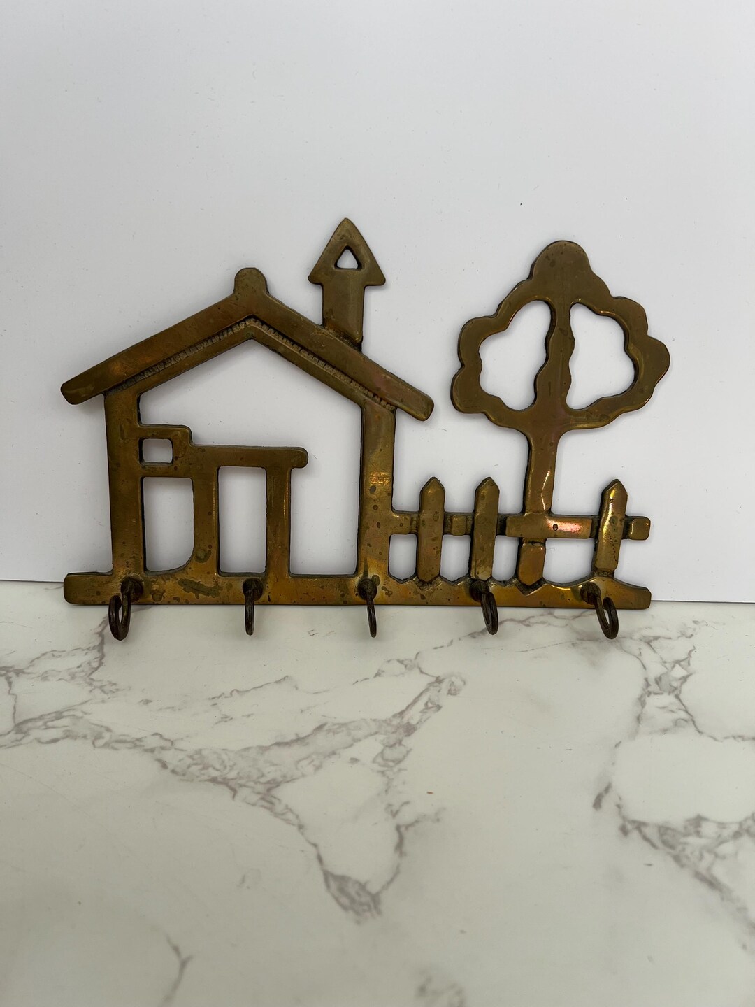 Vintage Brass House Key Holder - Etsy
