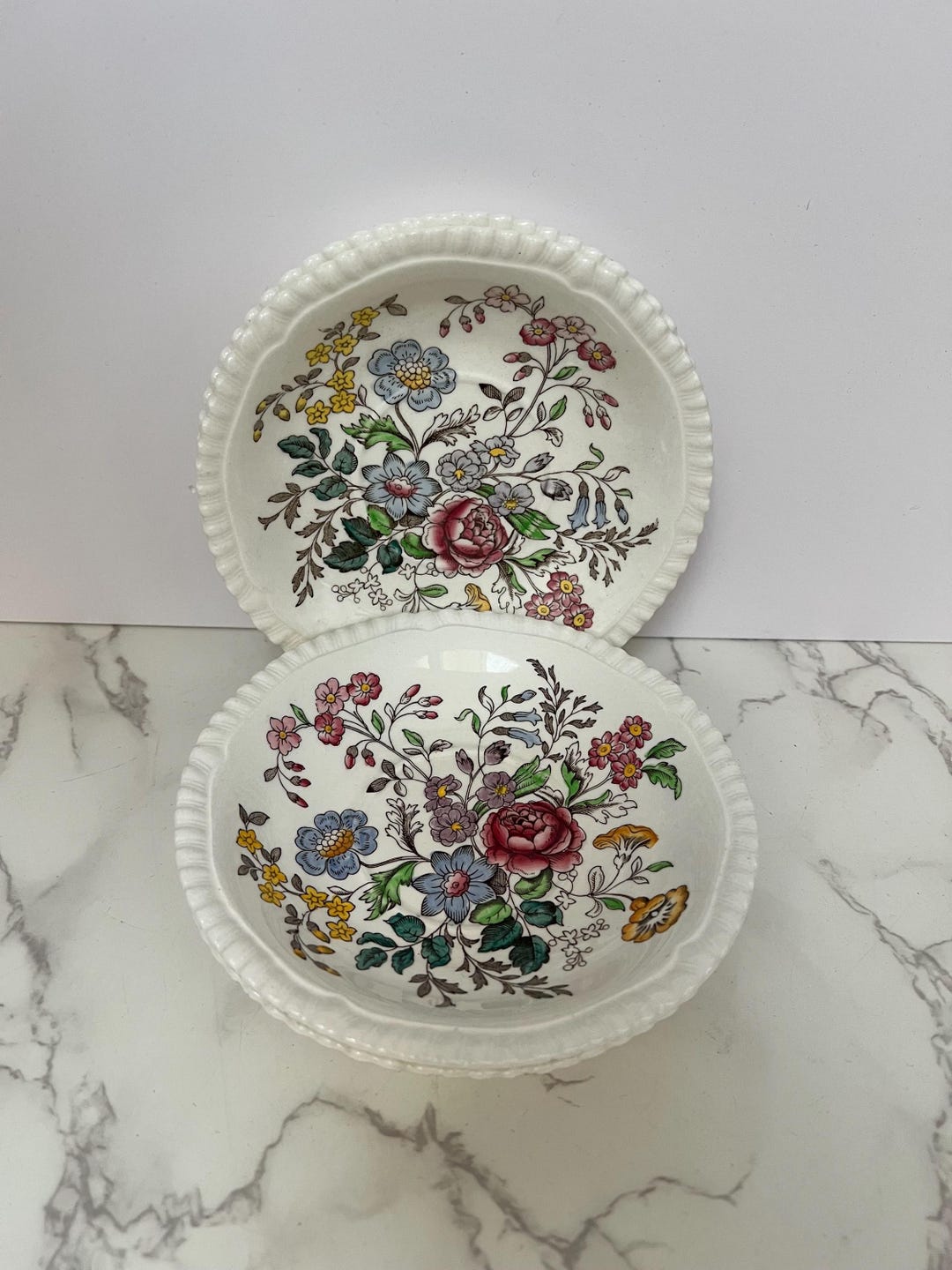 Vintage Copeland Spode England Tummey Floral Small Saucer - Etsy