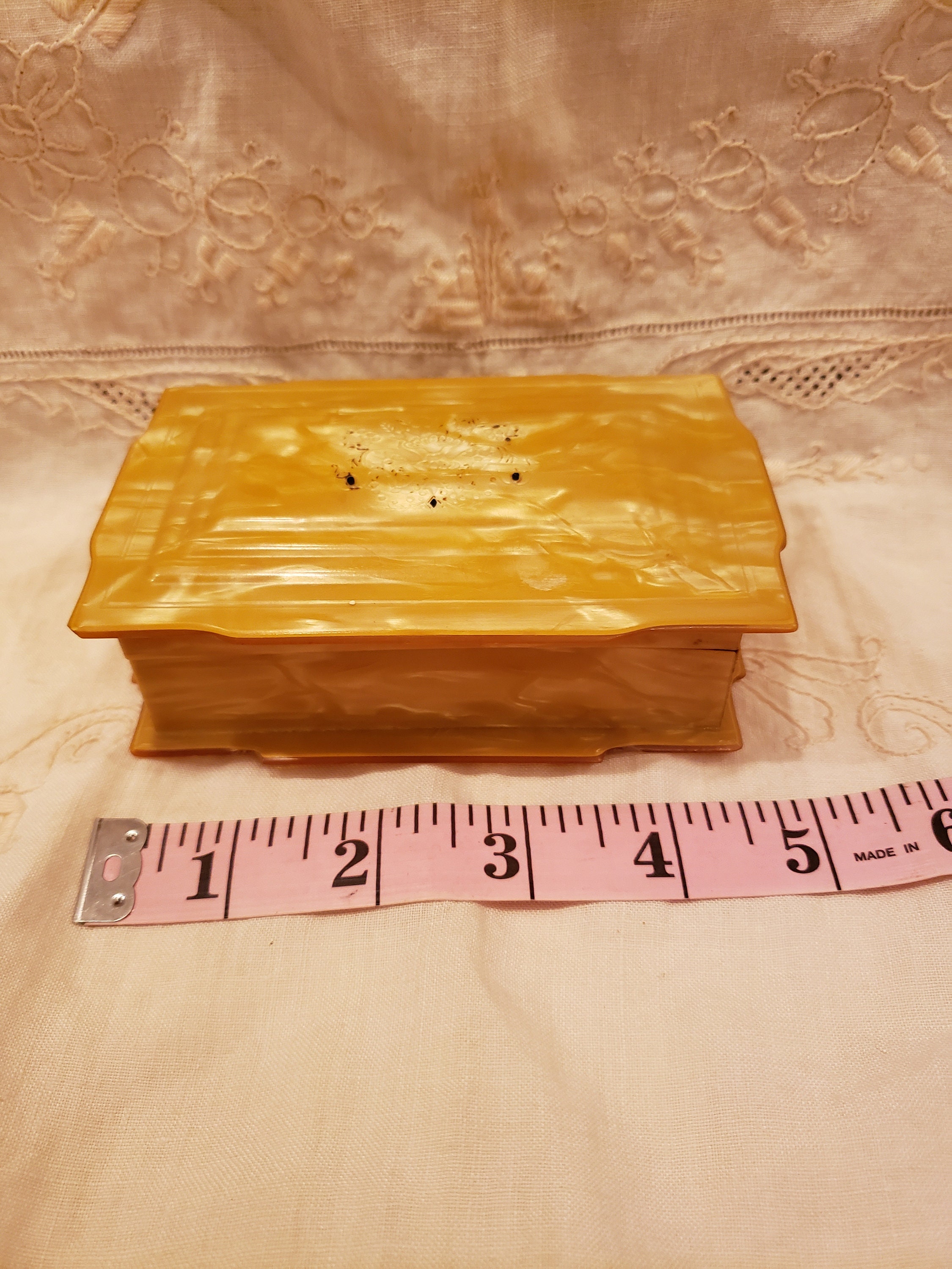 Antique Glass and Celluloid Dresser Boxes - Etsy