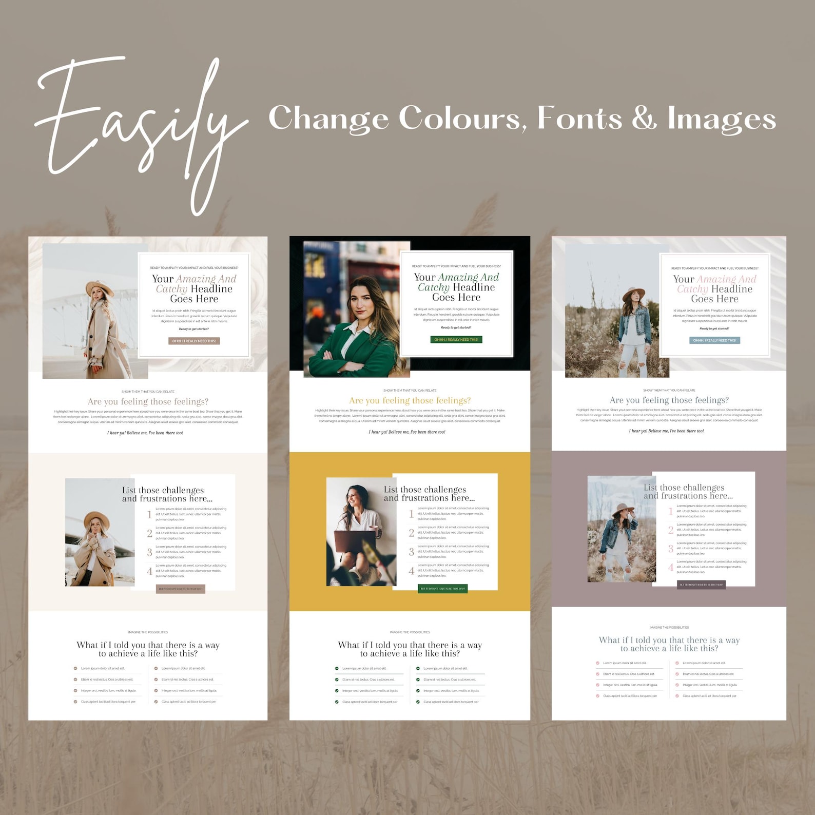 Brooke Sales Page Template: Elementor Wordpress Landing Page - Etsy