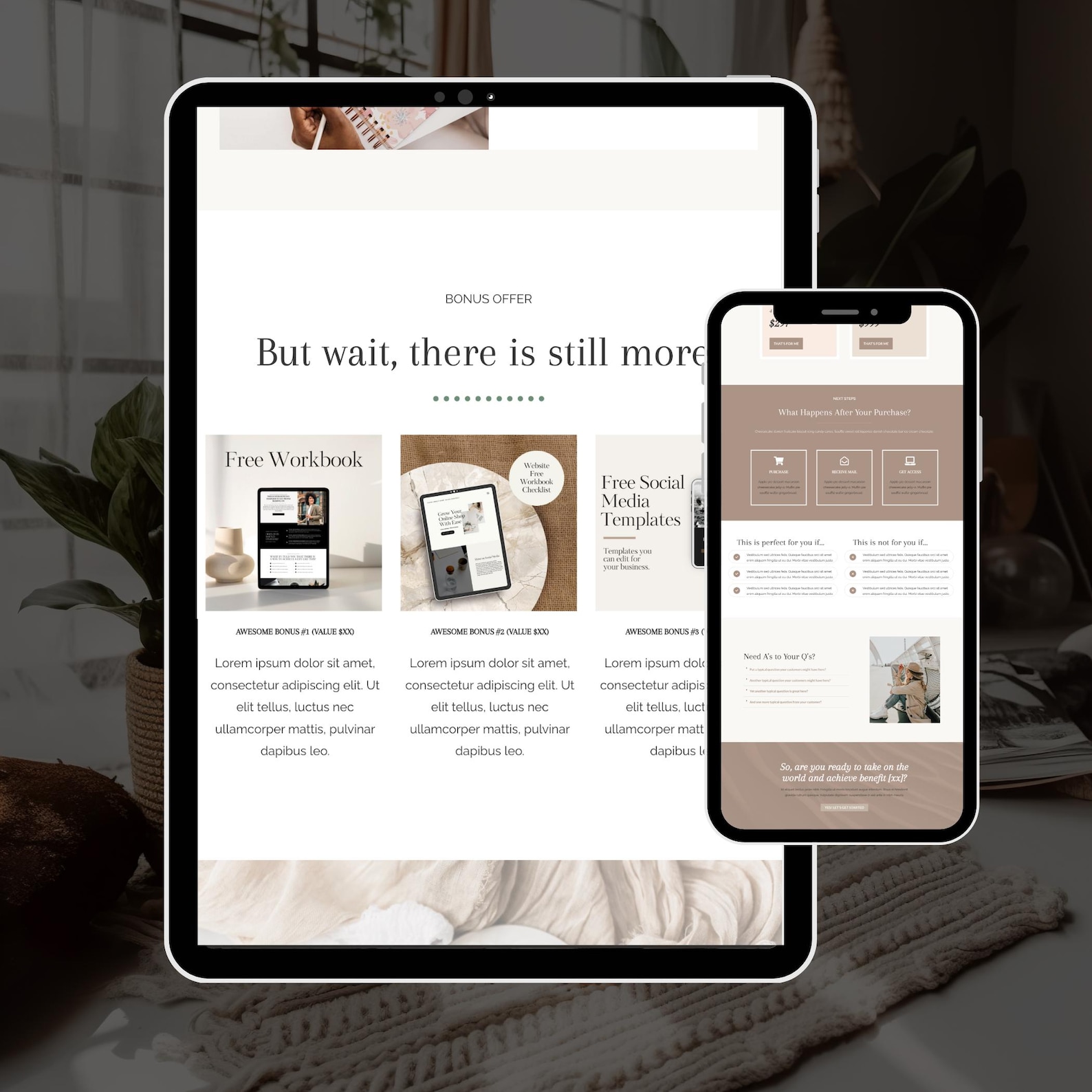 Brooke Sales Page Template: Elementor Wordpress Landing Page - Etsy