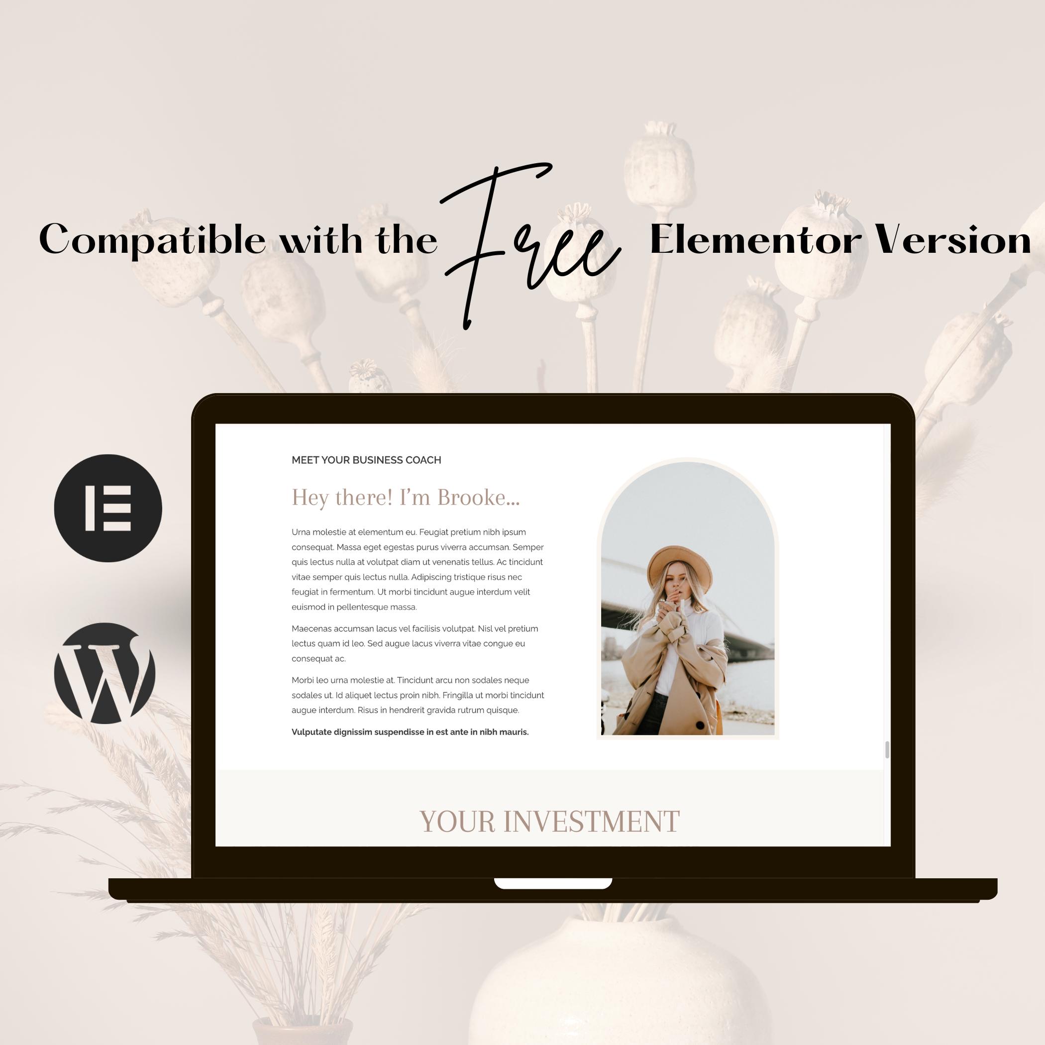 Brooke Sales Page Template: Elementor Wordpress Landing Page - Etsy