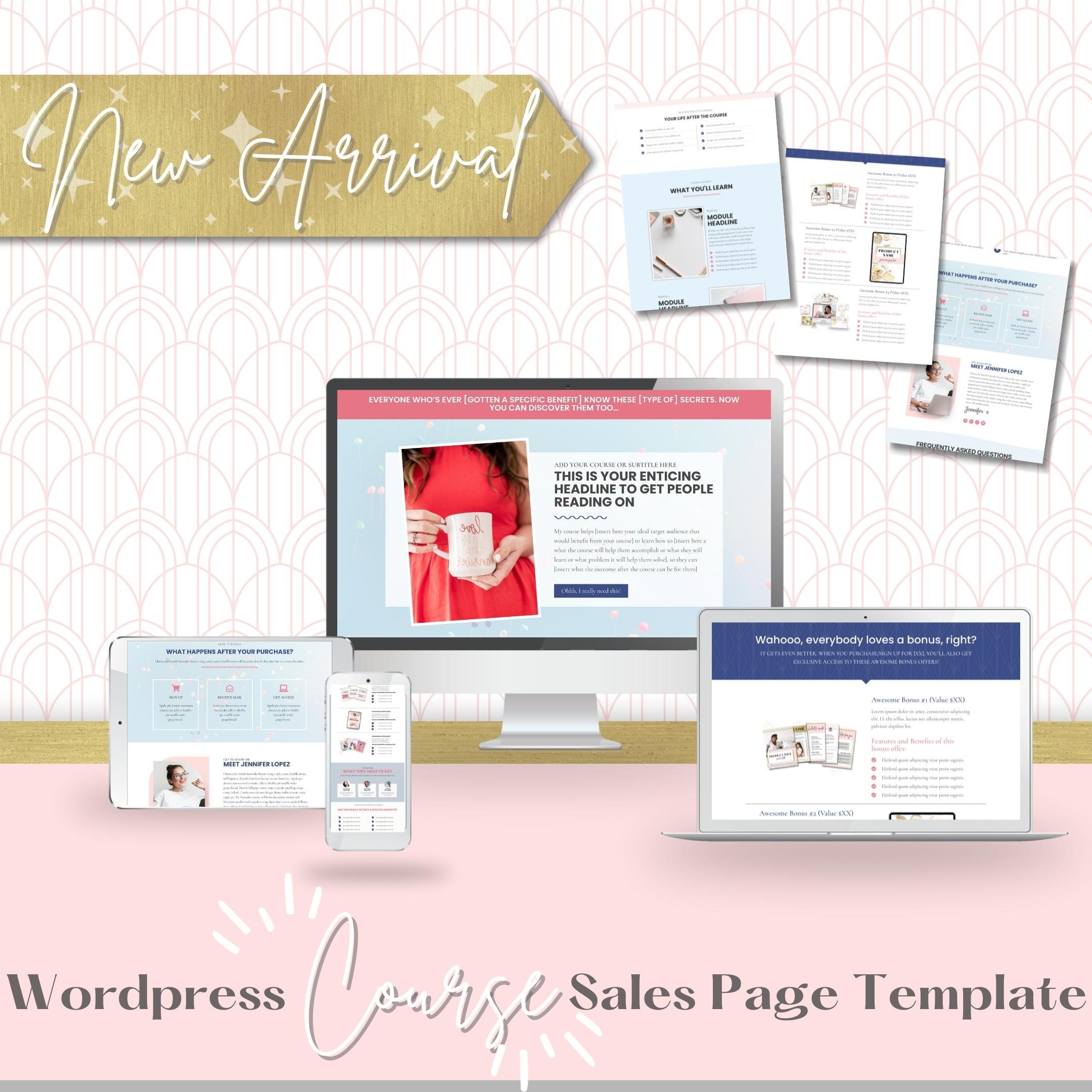 Salespage Tina: Elementor Wordpress Course Sales Page Template | Online ...