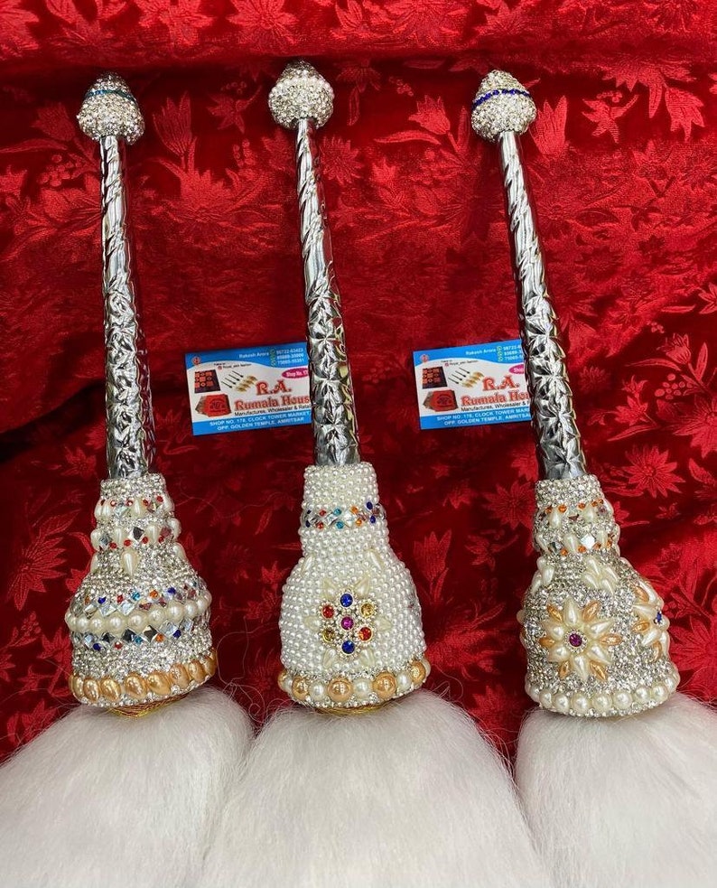 Stone Studded Chaur/chawar/chavar/chanwar/chamara Sahib for Home ...