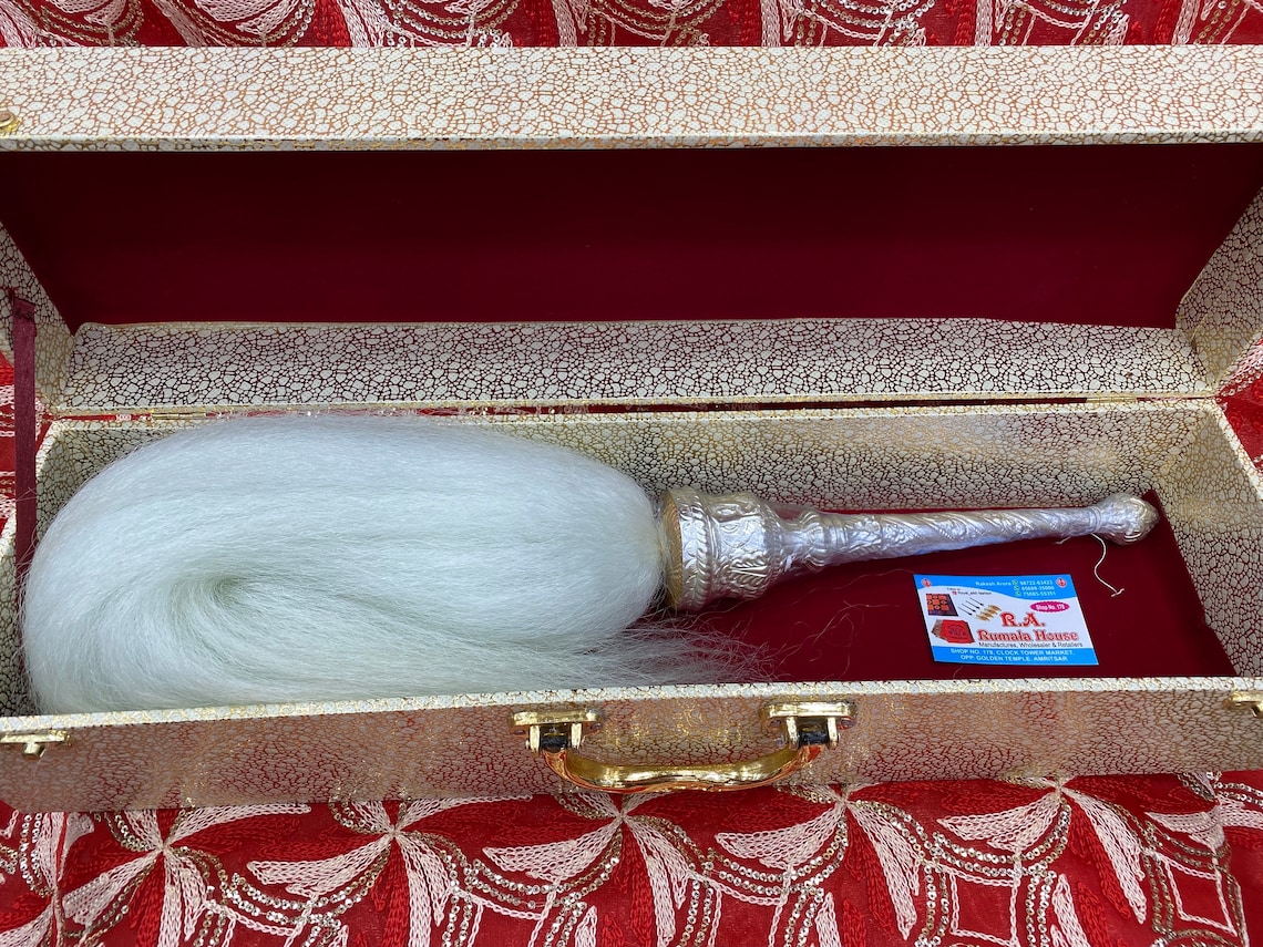 Original Silver Chaur/chawar/chamara Sahib With Authentic Yak Hair ...