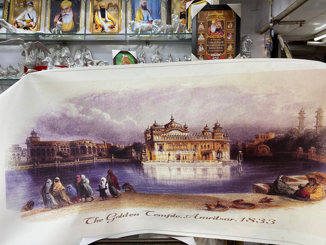 Golden Temple Amritsar, 1833 - Machine Canvas on Cloth Poster - Etsy