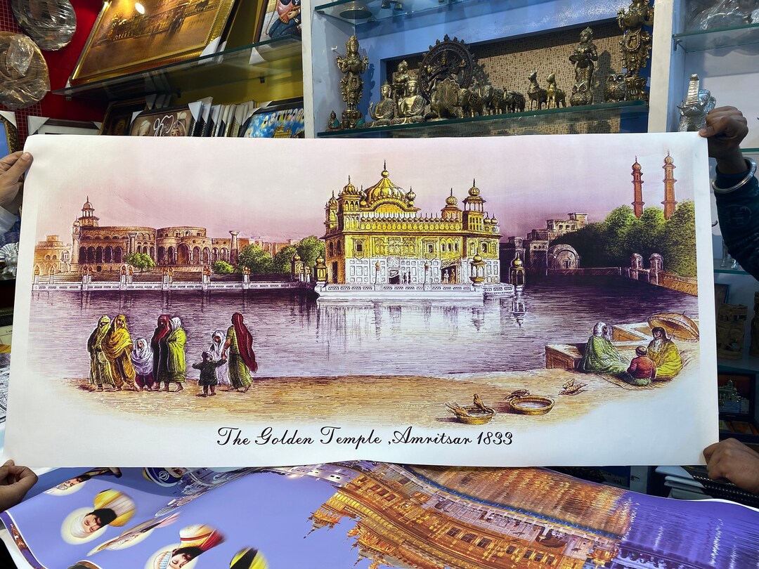 Golden Temple Amritsar, 1833 - Machine Canvas on Cloth Poster - Etsy