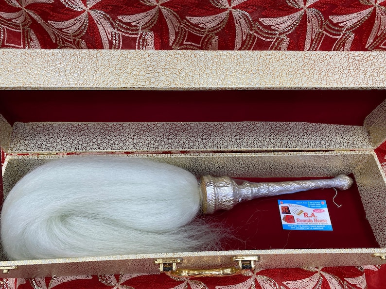 Original Silver Chaur/chawar/chamara Sahib With Authentic Yak Hair ...