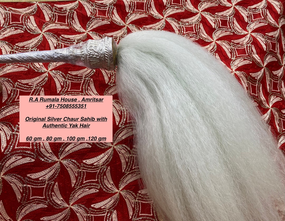 Original Silver Chaur/chawar/chamara Sahib With Authentic Yak Hair ...