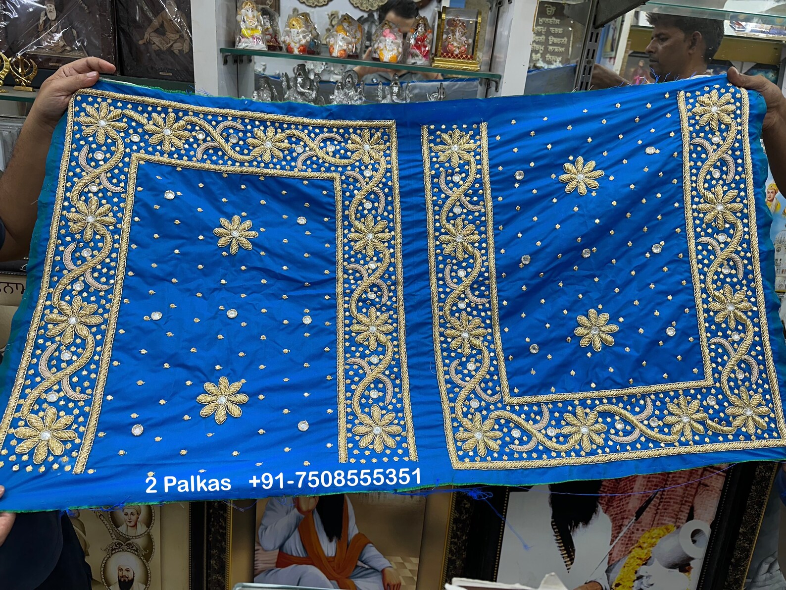 Dark Blue Rumala Sahib-heavy Hand Embroidery Full Set. Whats App 91 ...