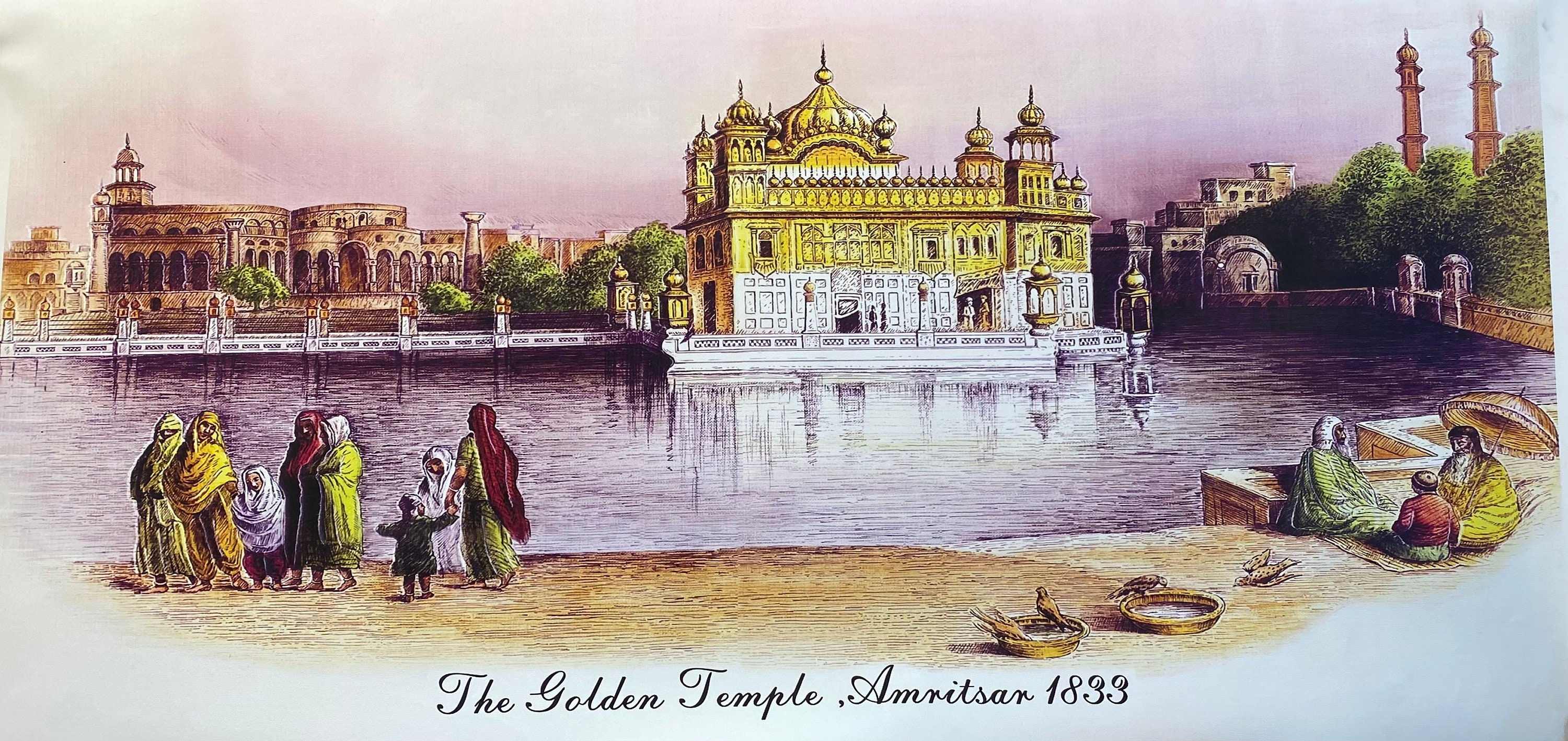 Golden Temple Amritsar, 1833 - Machine Canvas on Cloth Poster - Etsy