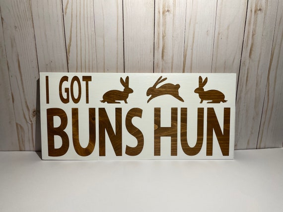 I Got Buns Hun Rabbit Hutch Sign Bunny Lover Sign Bunny | Etsy