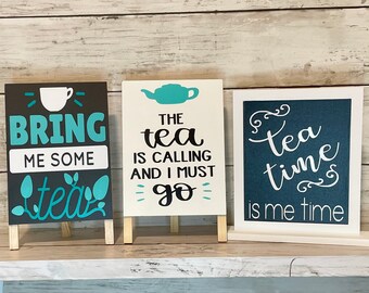Tea Time Mini Sign - Etsy